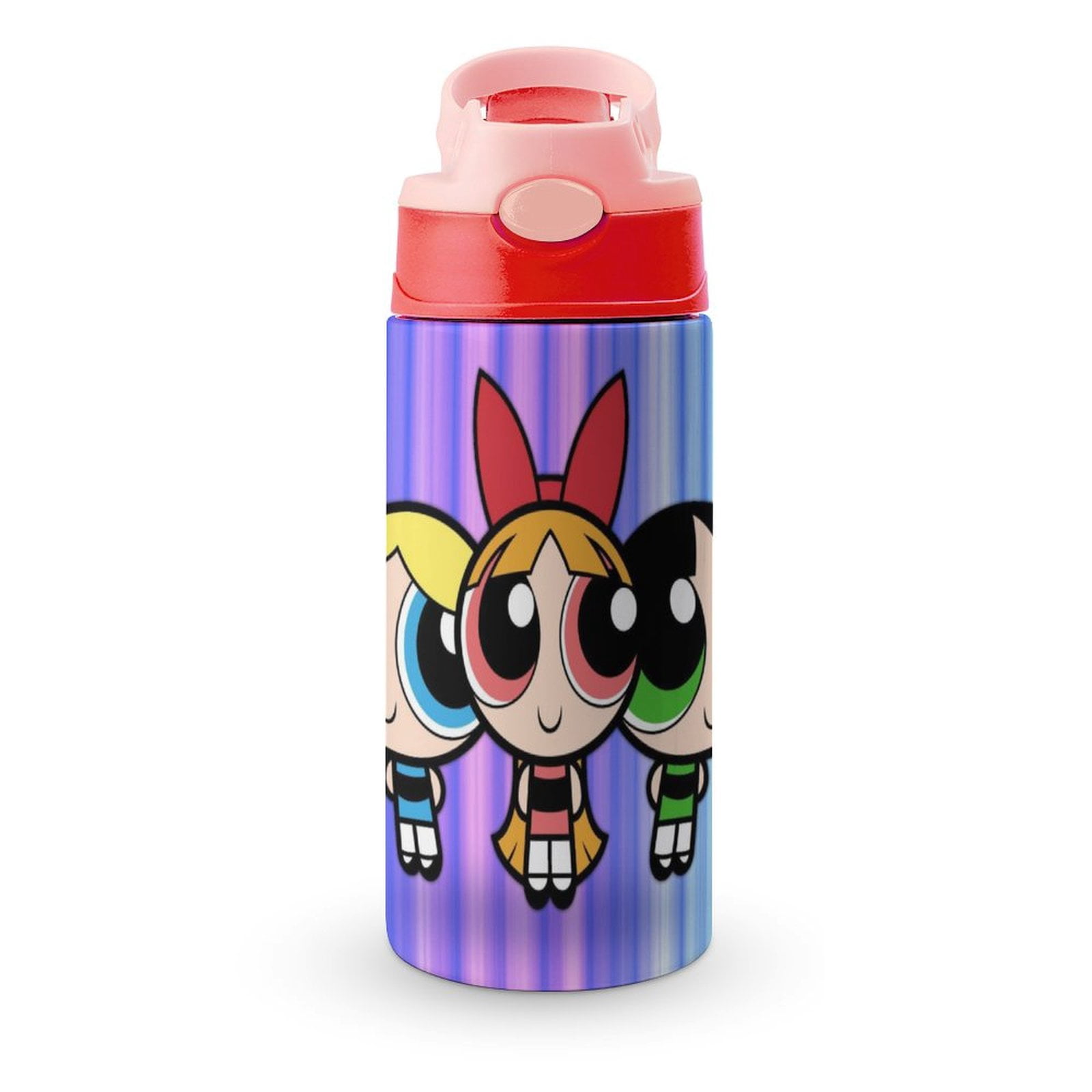 Kids Water Bottle with Straw - The Powerpuff Girls Stainless Steel ...