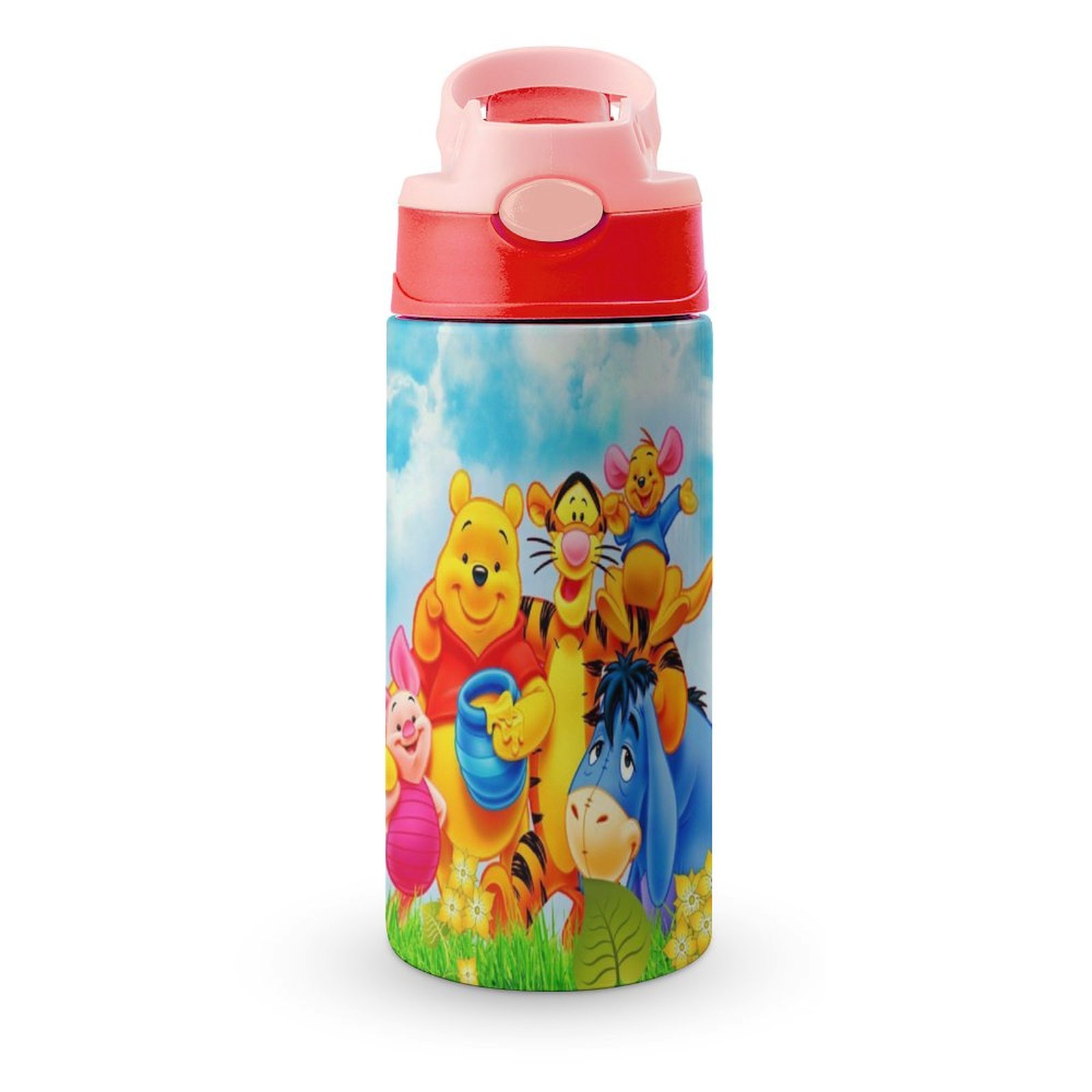 Kids Water Bottle with Straw - Winnie The Pooh 16.9 Oz Stainless Steel ...
