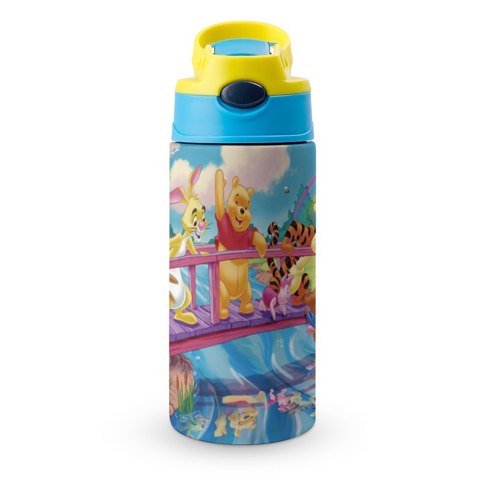 Kids Water Bottle with Straw - Winnie The Pooh 16.9 Oz Stainless Steel ...