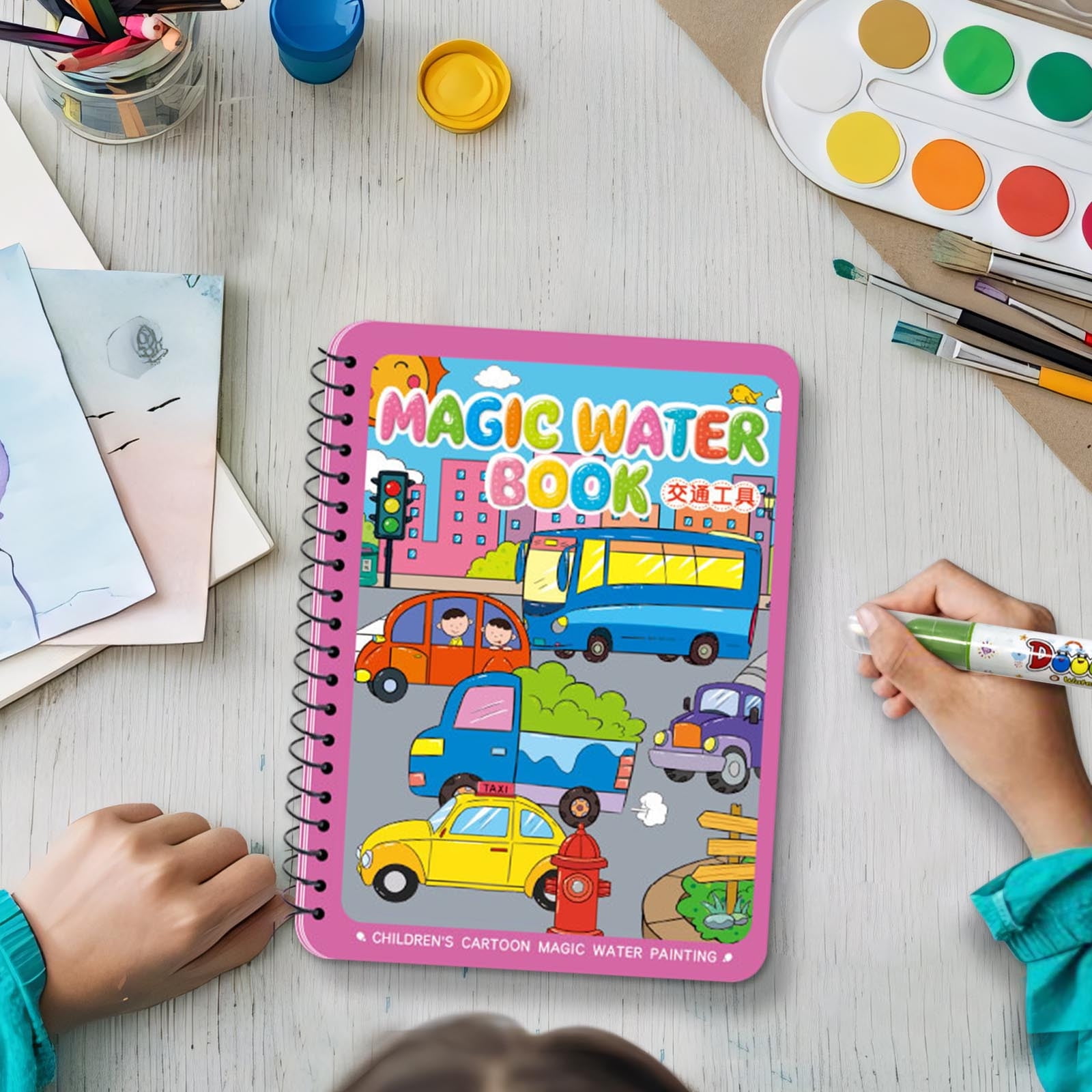 Kids Water Drawing Book Kadlawus Under $5 ! Reusable Painting Set for ...