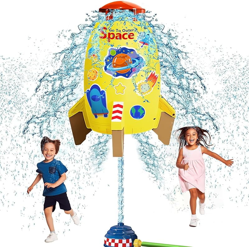 Kids Water Sprinkler Rocket Launcher – Outdoor Water Toys for Summer ...