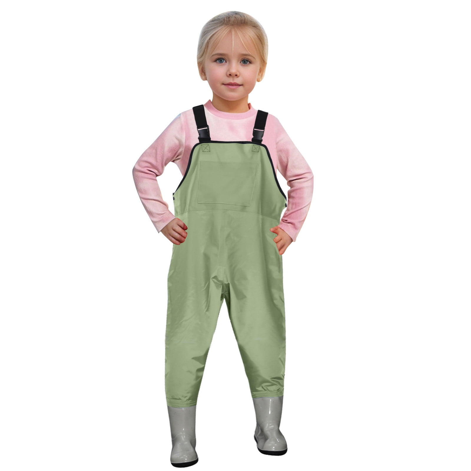 Kids Waterproof Chest Waders with Boots 2-Layer Nylon Toddler & Youth ...