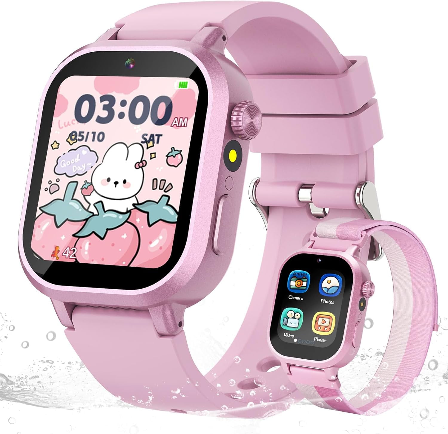 Kids Waterproof Smart Watch Girls Gift Age 3-12 with 39 Game HD Touch ...