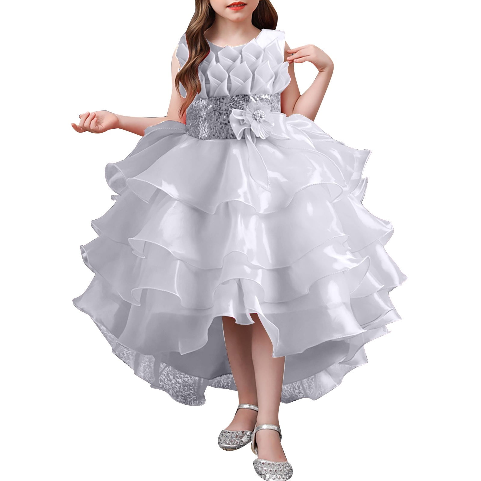 Kids Wedding Dress Big Girls Fall Dress Young Girls Dress Long Sleeve ...