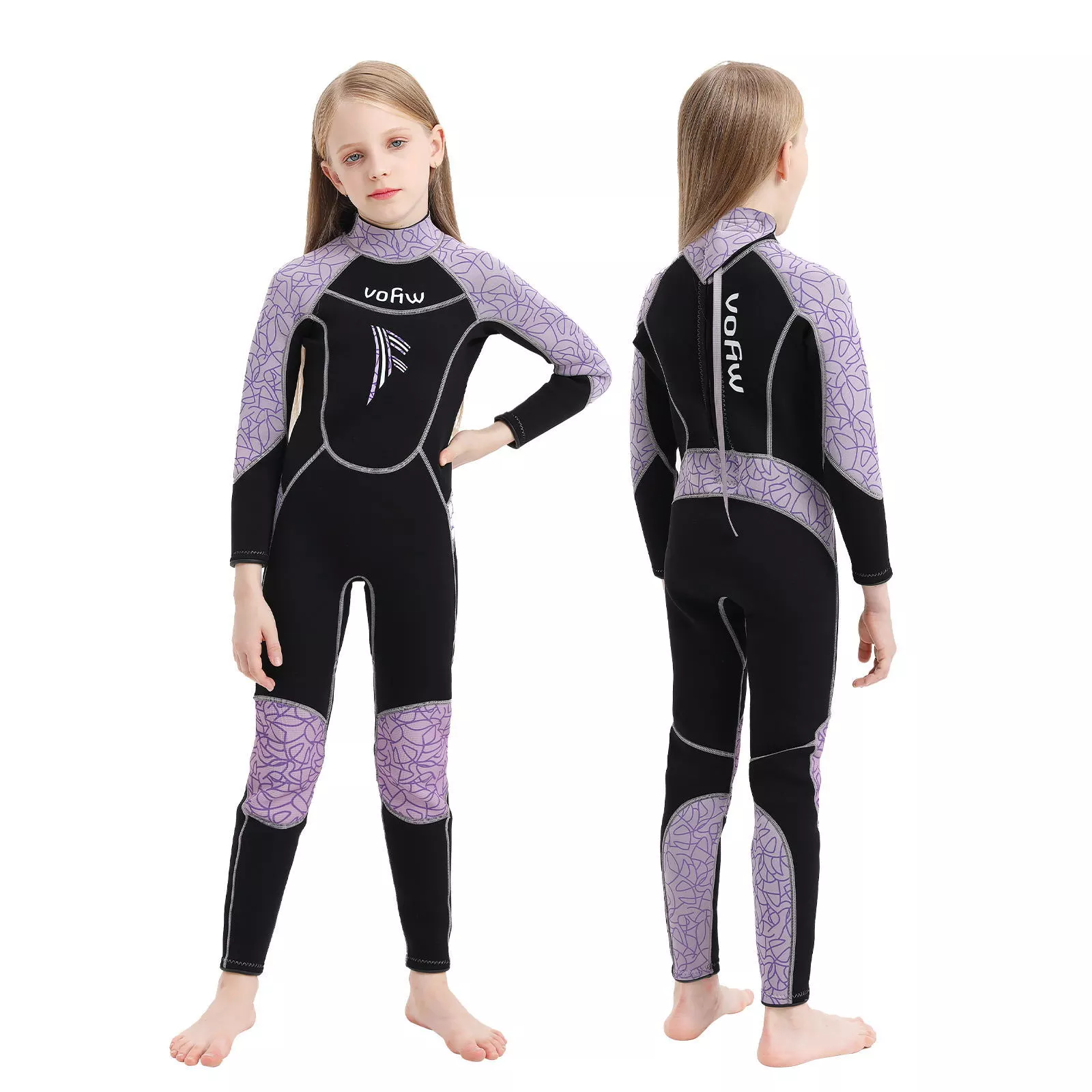 Kids Wetsuit For Boys Girls Toddlers Youth, 3mm Neoprene Back Zip Wet ...