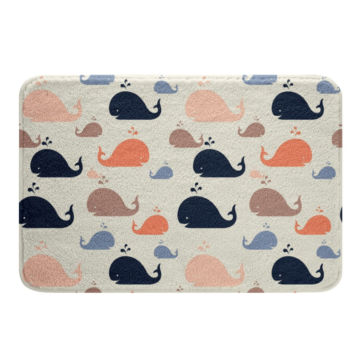 Kids Whale Bathroom Rugs, Cute Whale Marine Life Bath Mat for Girls ...