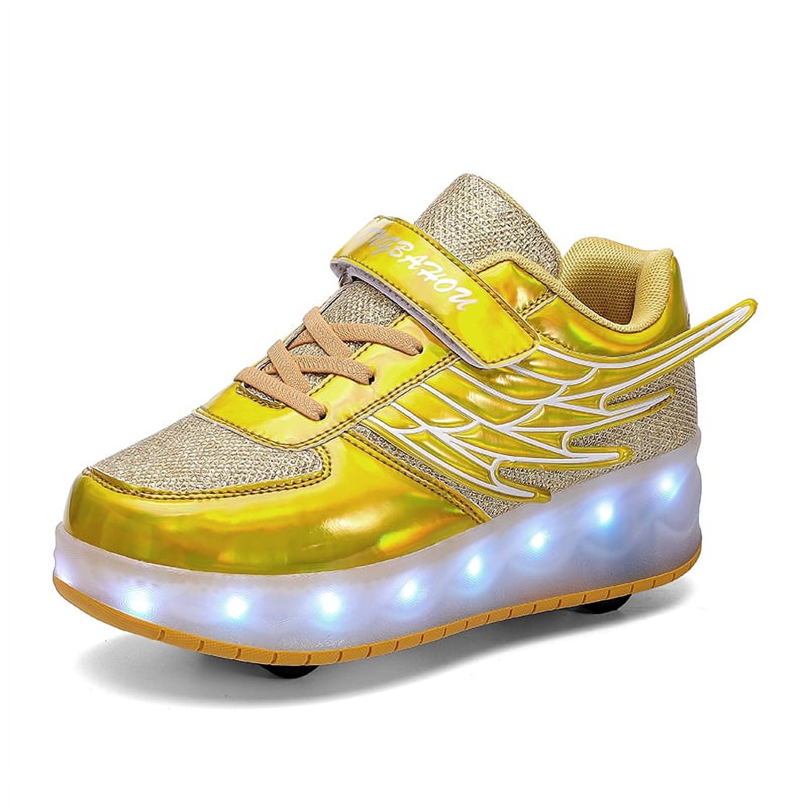 Kids Wheels Shoes with Lights Rechargeable Roller Skates Shoes ...