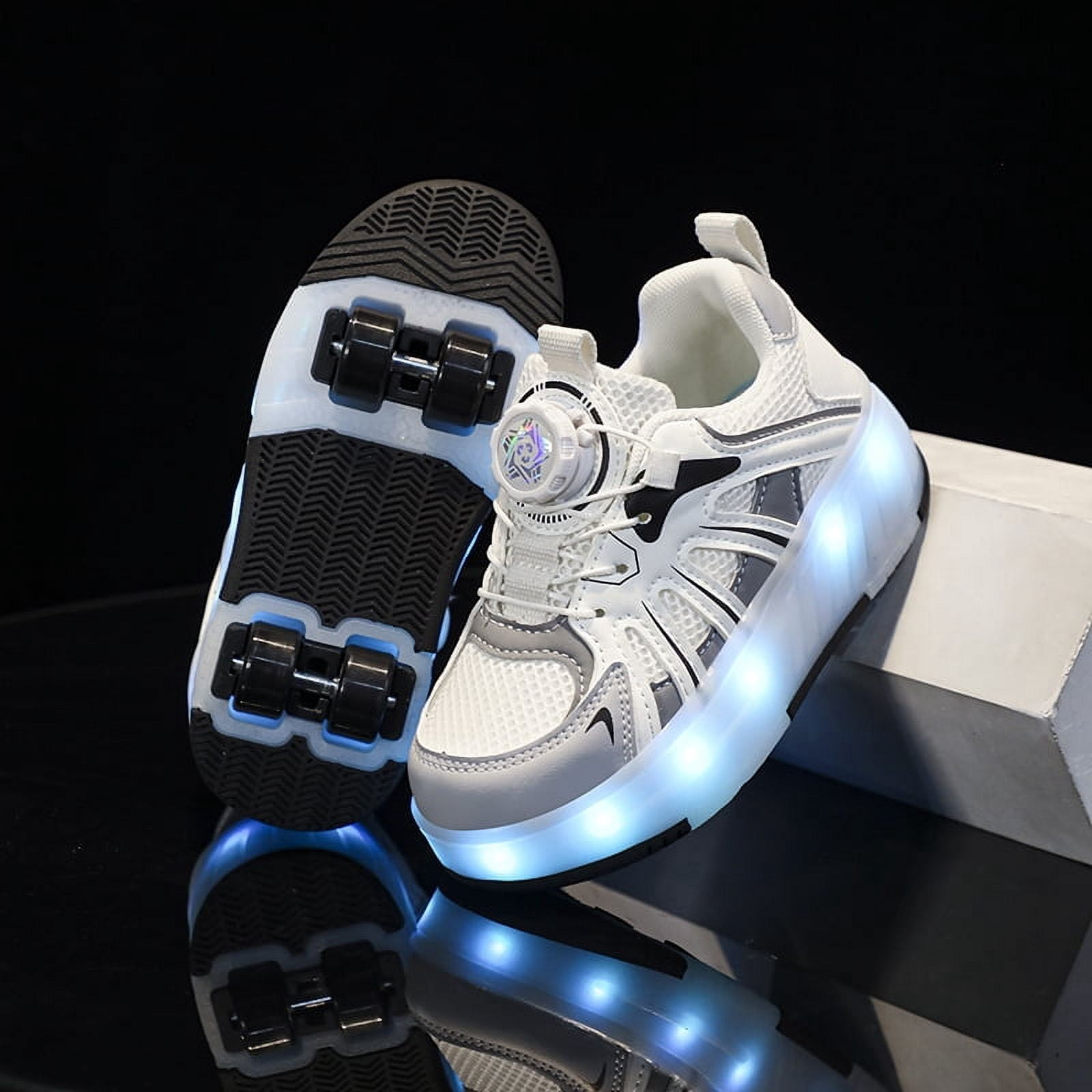 Kids Wheels Shoes with Lights Rechargeable Roller Skates Shoes ...
