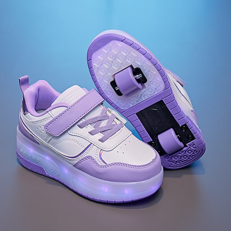 Kids Wheels Shoes with Lights Rechargeable Roller Skates Shoes ...