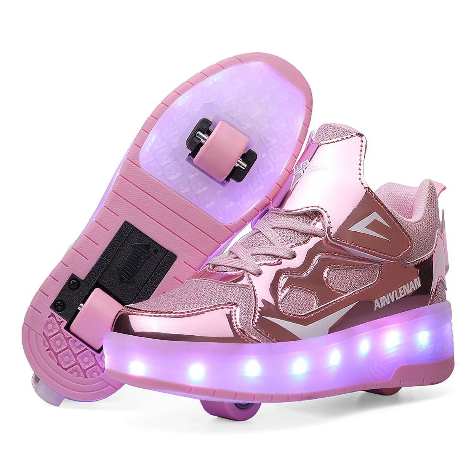 Kids Wheels Shoes with Lights Rechargeable Roller Skates Shoes ...