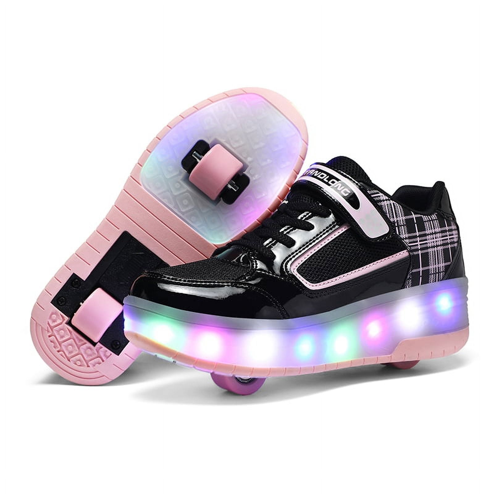 Kids Wheels Shoes with Lights Rechargeable Roller Skates Shoes ...