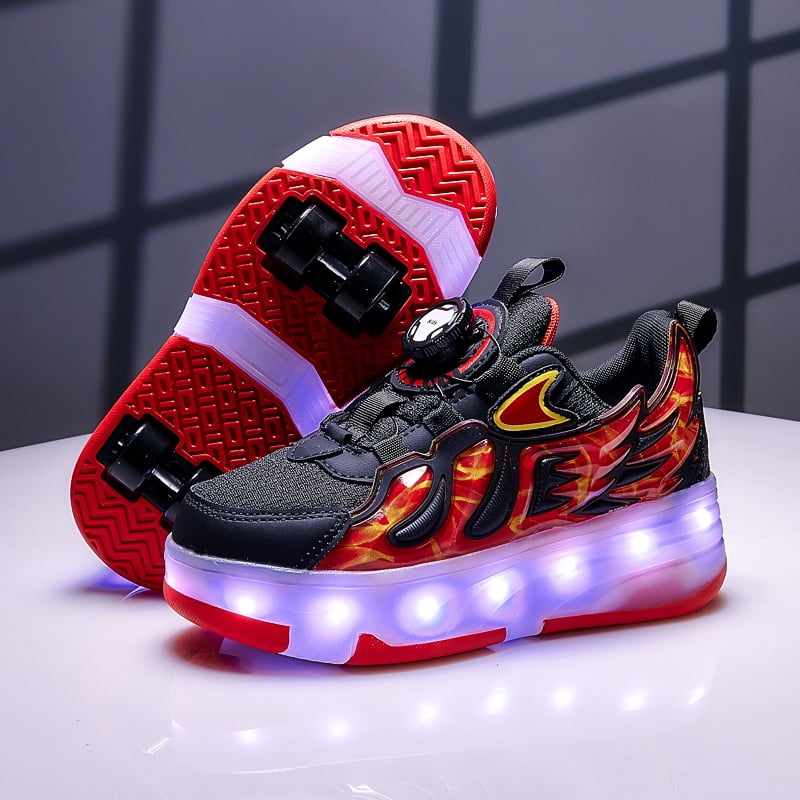 Kids Wheels Shoes with Lights Rechargeable Roller Skates Shoes ...
