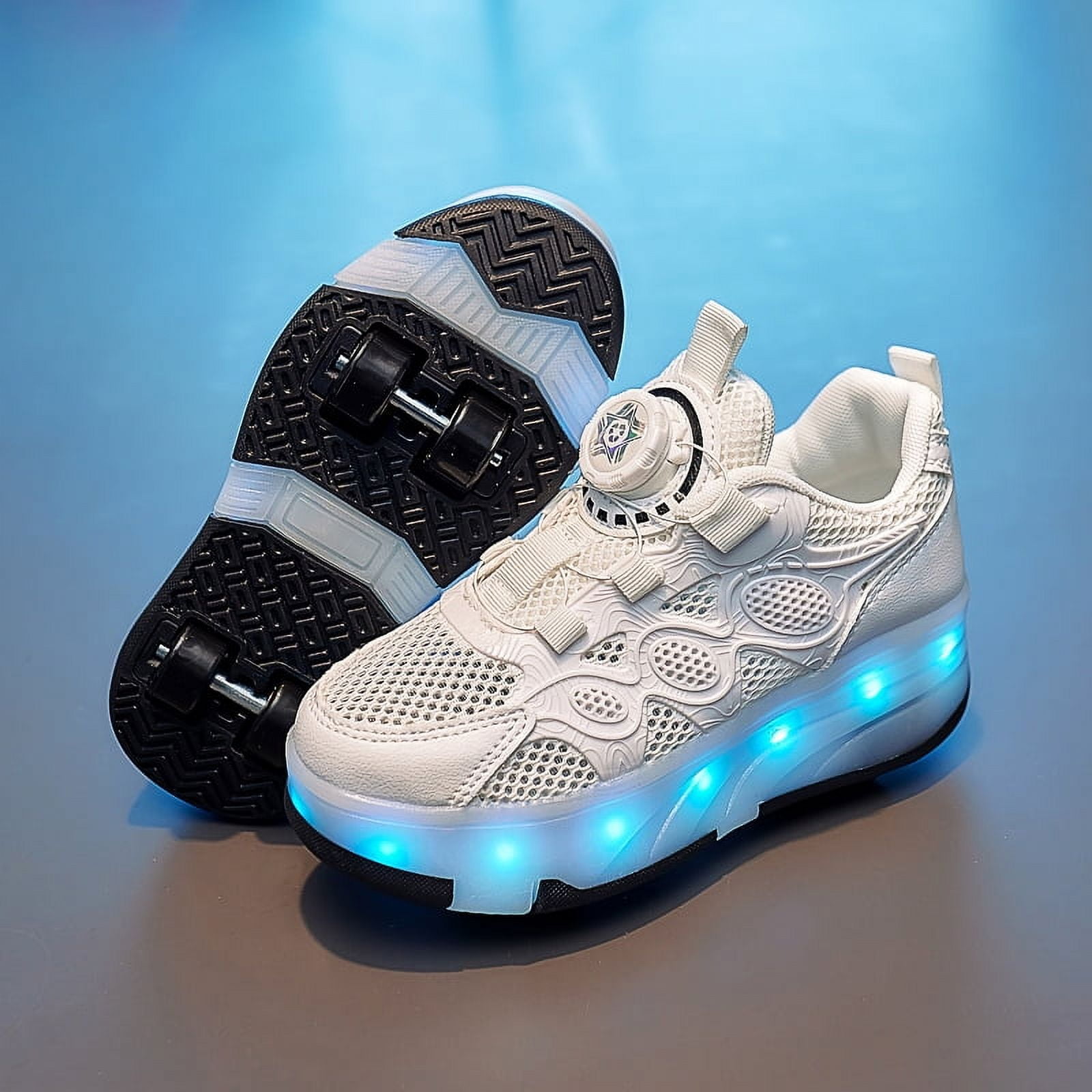 Kids Wheels Shoes with Lights Rechargeable Roller Skates Shoes ...