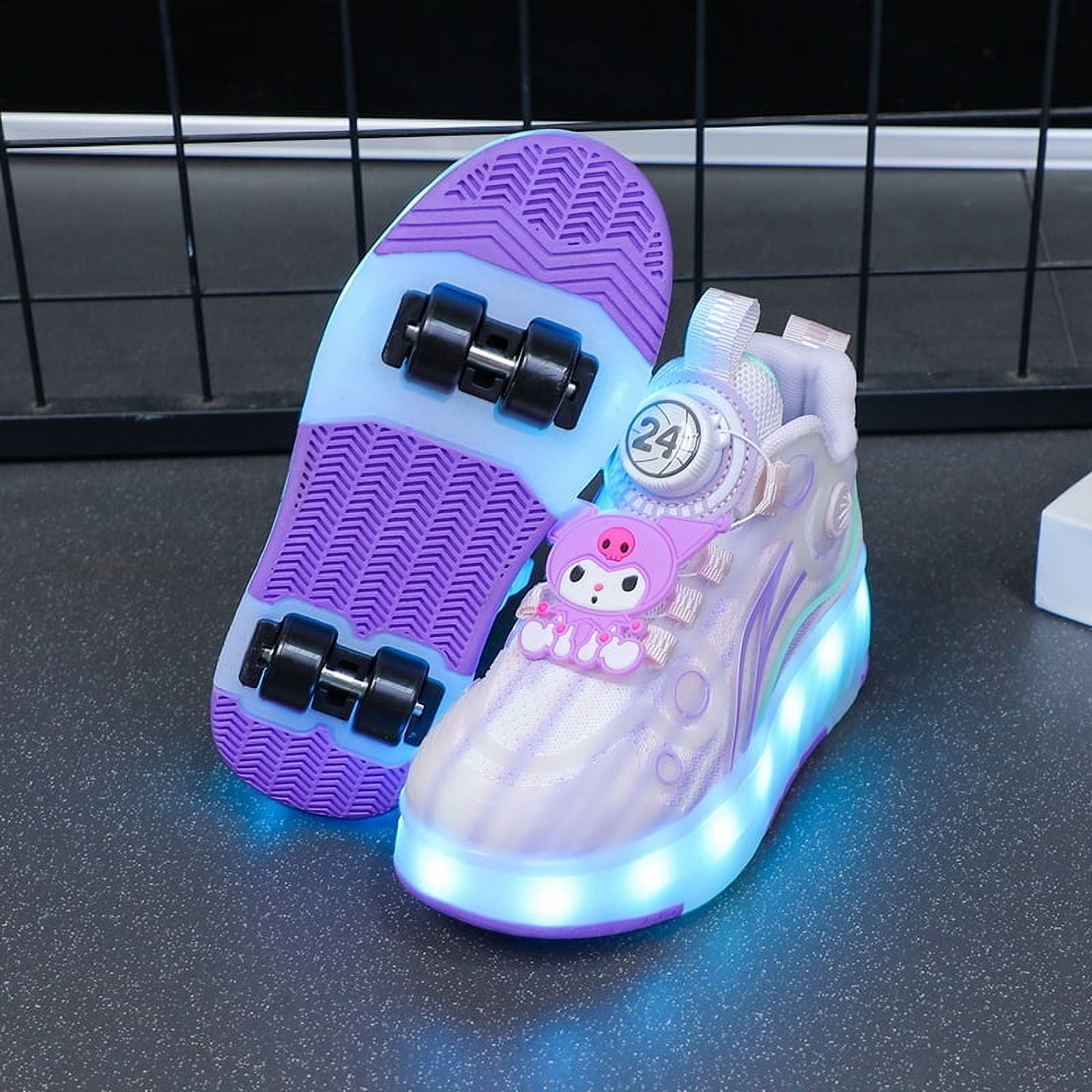 Kids Wheels Shoes with Lights Rechargeable Roller Skates Shoes ...