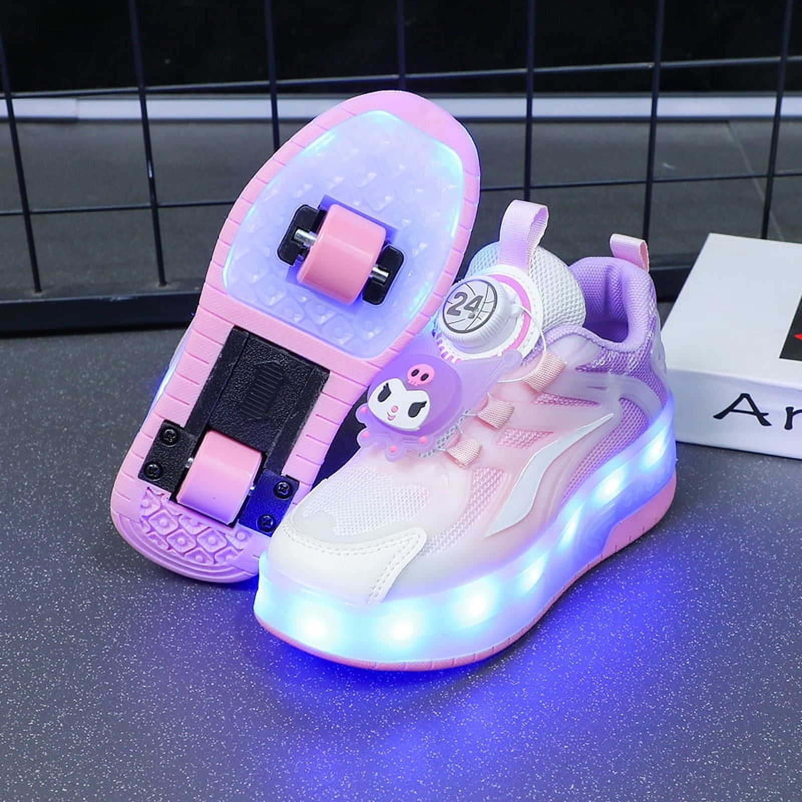 Kids Wheels Shoes with Lights Rechargeable Roller Skates Shoes ...