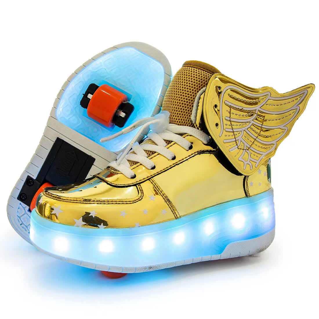 Kids Wheels Shoes with Lights Rechargeable Roller Skates Shoes ...