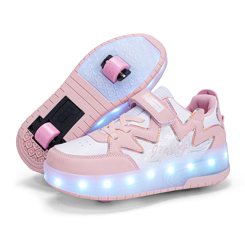 Kids Wheels Shoes with Lights Rechargeable Roller Skates Shoes ...