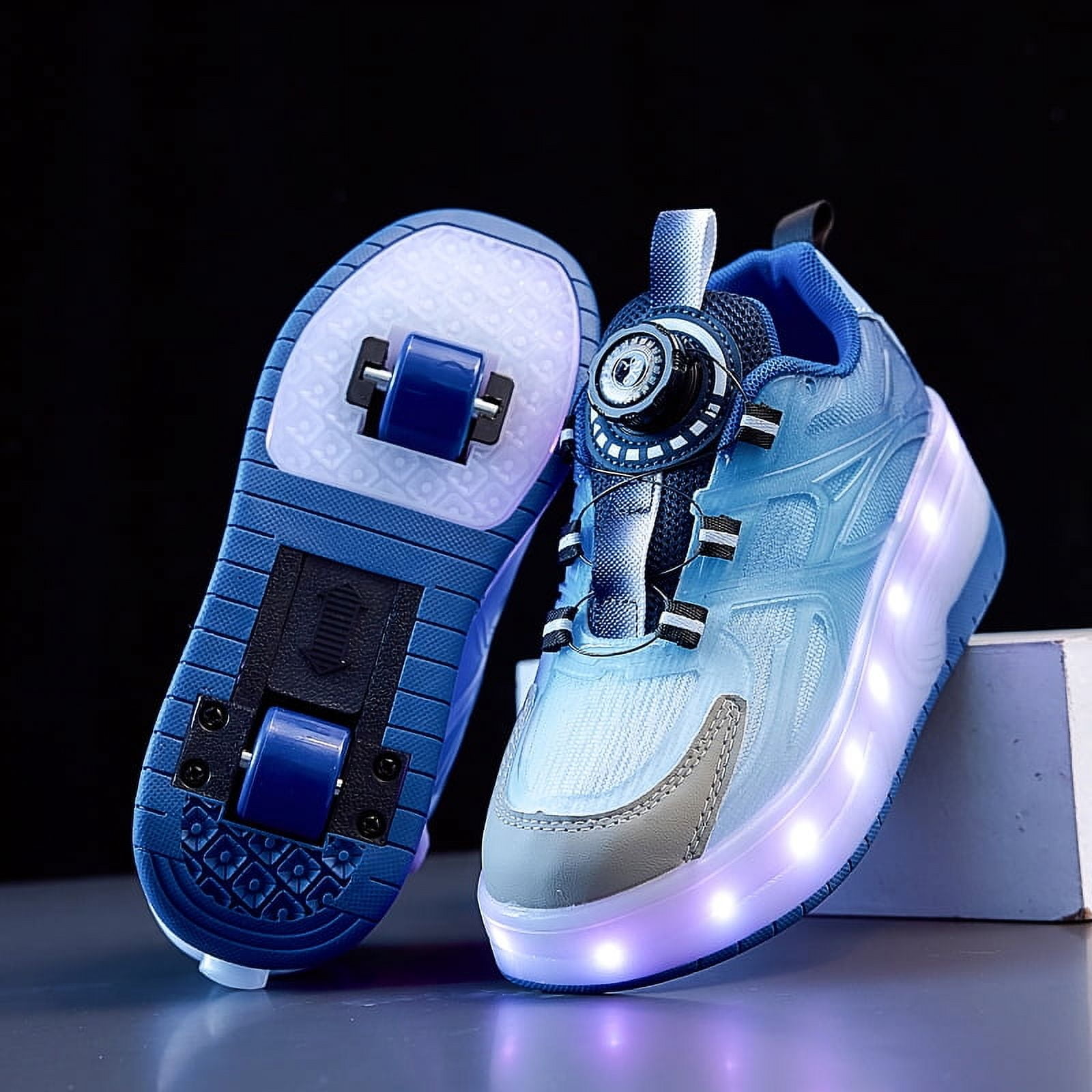 Kids Wheels Shoes with Lights Rechargeable Roller Skates Shoes ...