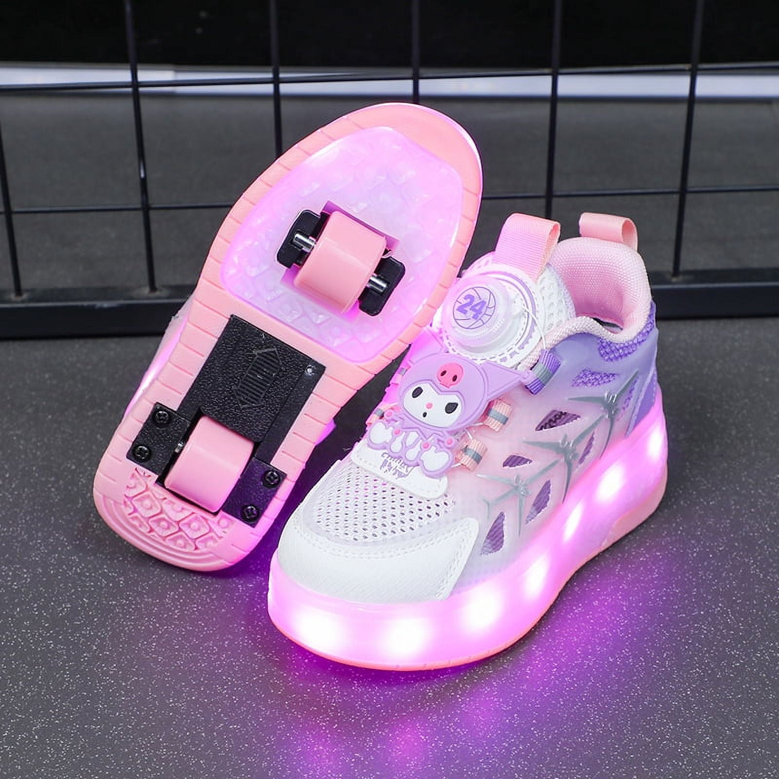 Kids Wheels Shoes with Lights Rechargeable Roller Skates Shoes ...