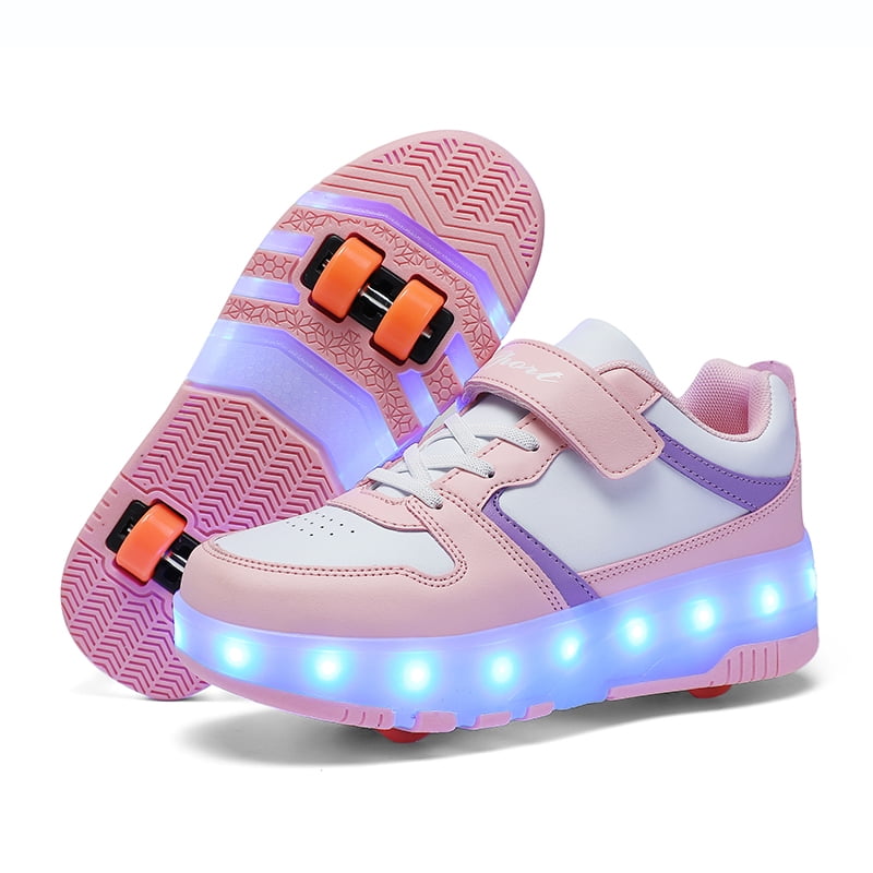 Kids Wheels Shoes with Lights Rechargeable Roller Skates Shoes ...
