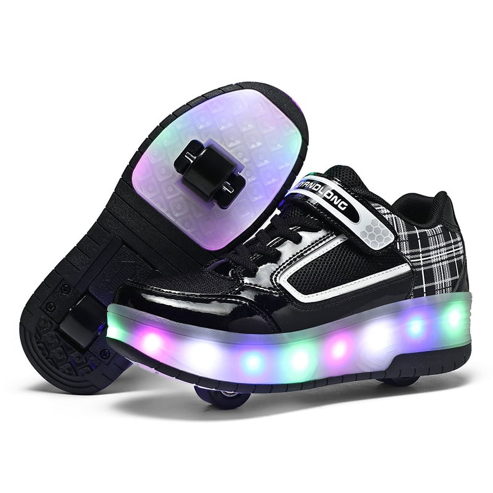 Kids Wheels Shoes with Lights Rechargeable Roller Skates Shoes ...