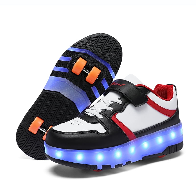 Kids Wheels Shoes with Lights Rechargeable Roller Skates Shoes ...