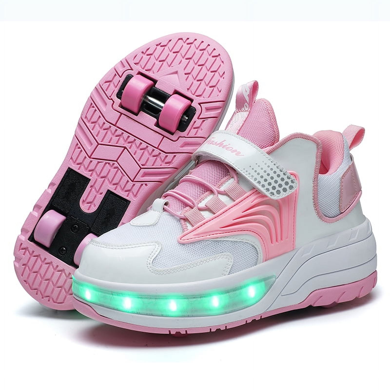 Kids Wheels Shoes with Lights Rechargeable Roller Skates Shoes ...