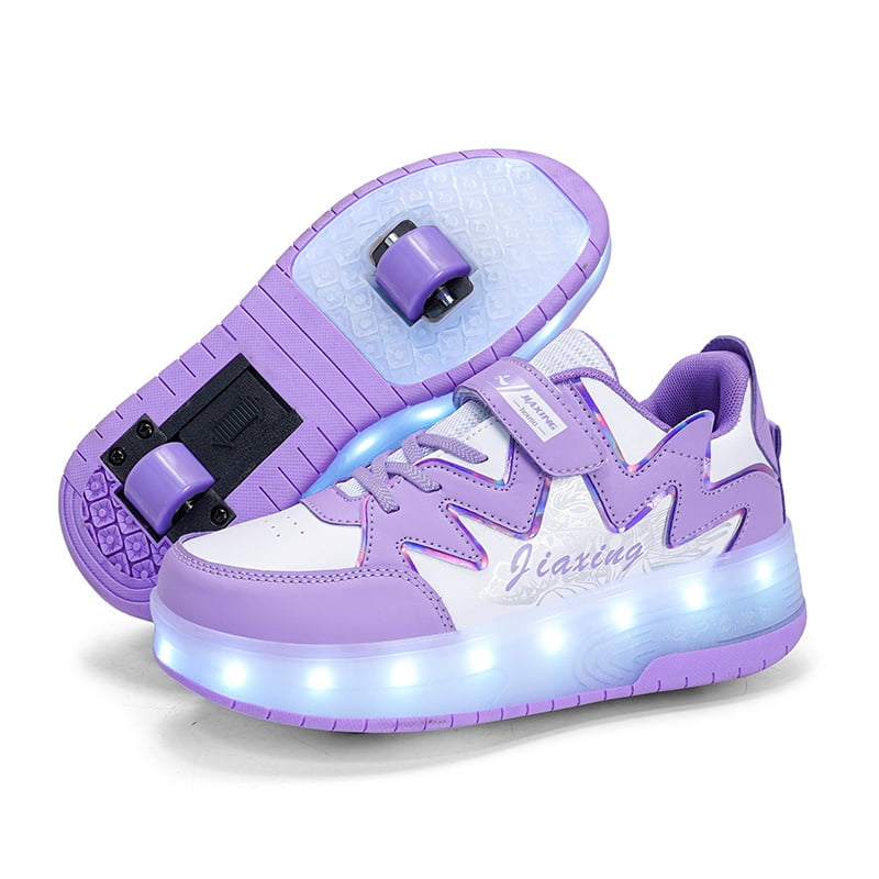 Kids Wheels Shoes with Lights Rechargeable Roller Skates Shoes ...