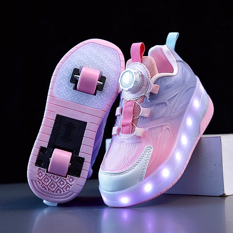 Kids Wheels Shoes with Lights Rechargeable Roller Skates Shoes ...