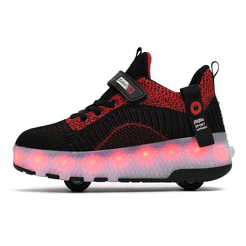 Kids Wheels Shoes with Lights Rechargeable Roller Skates Shoes ...
