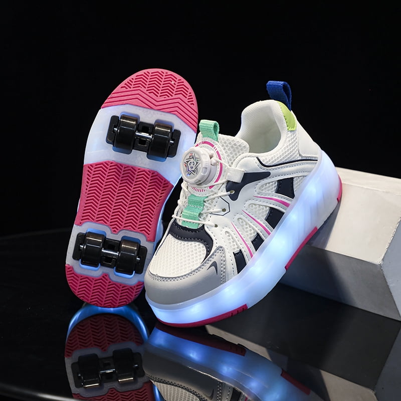 Kids Wheels Shoes with Lights Rechargeable Roller Skates Shoes ...