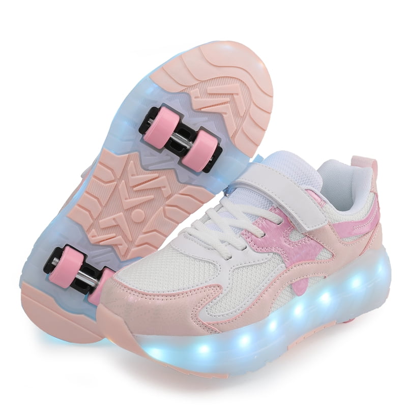 Kids Wheels Shoes with Lights Rechargeable Roller Skates Shoes ...