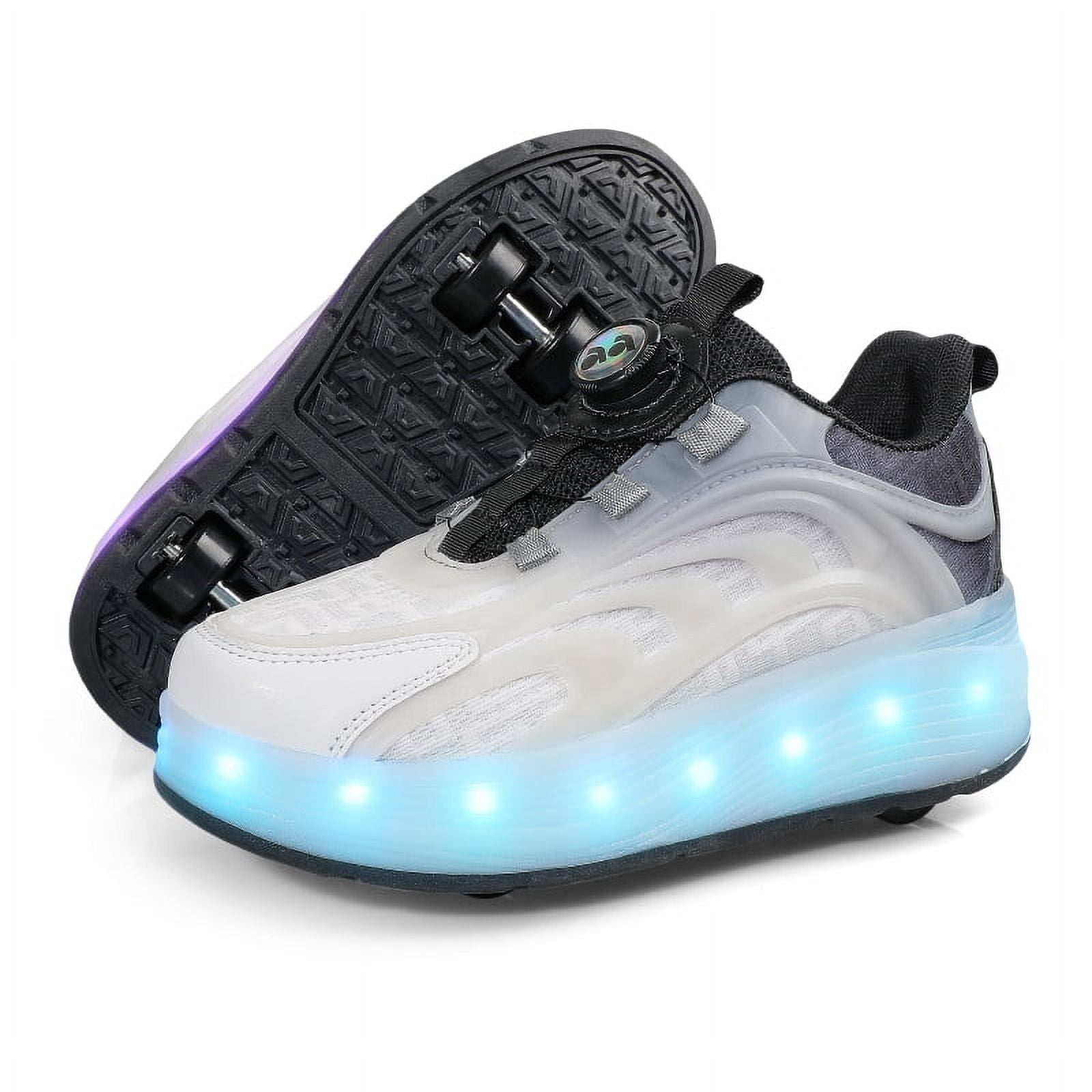 Kids Wheels Shoes with Lights Rechargeable Roller Skates Shoes ...