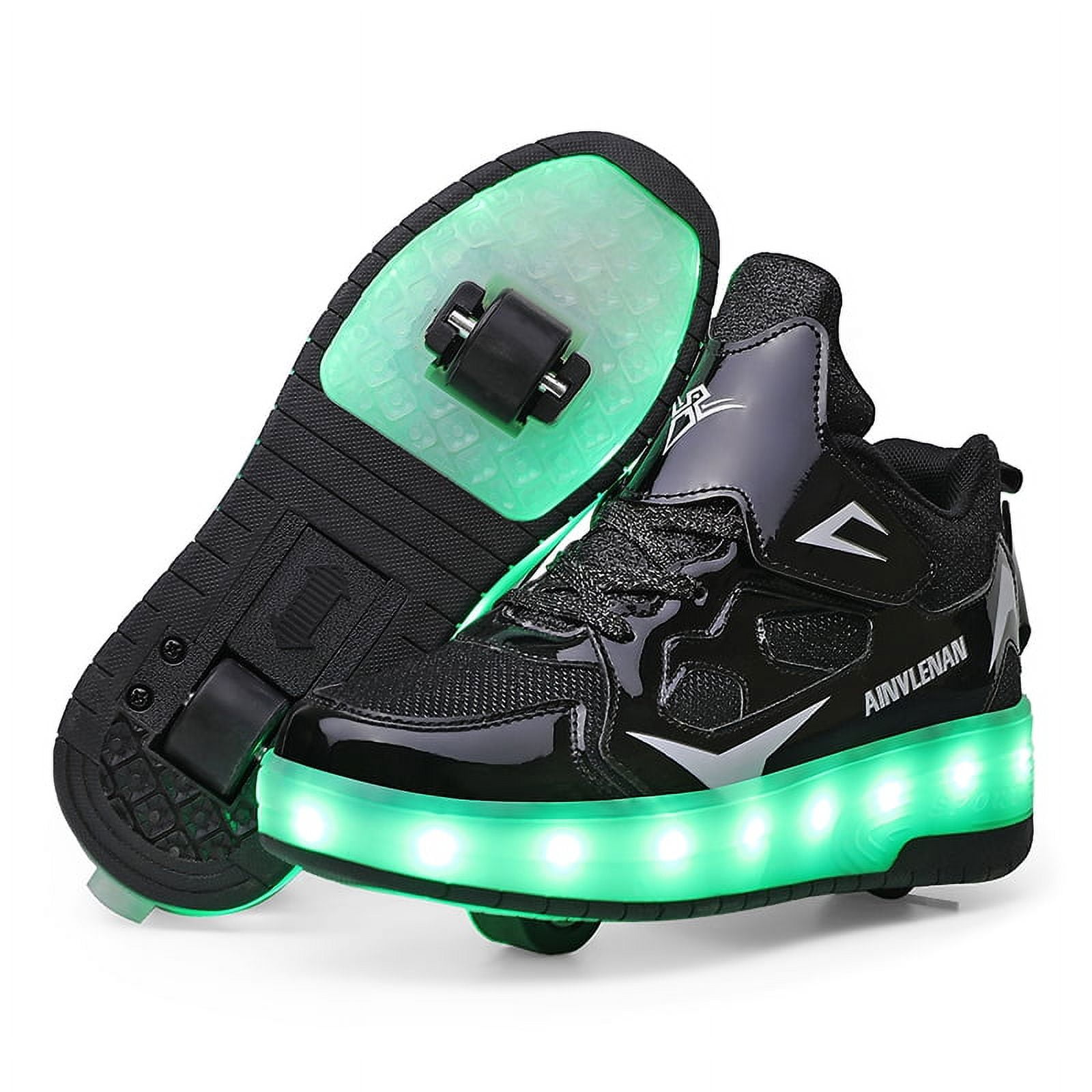 Kids Wheels Shoes with Lights Rechargeable Roller Skates Shoes ...