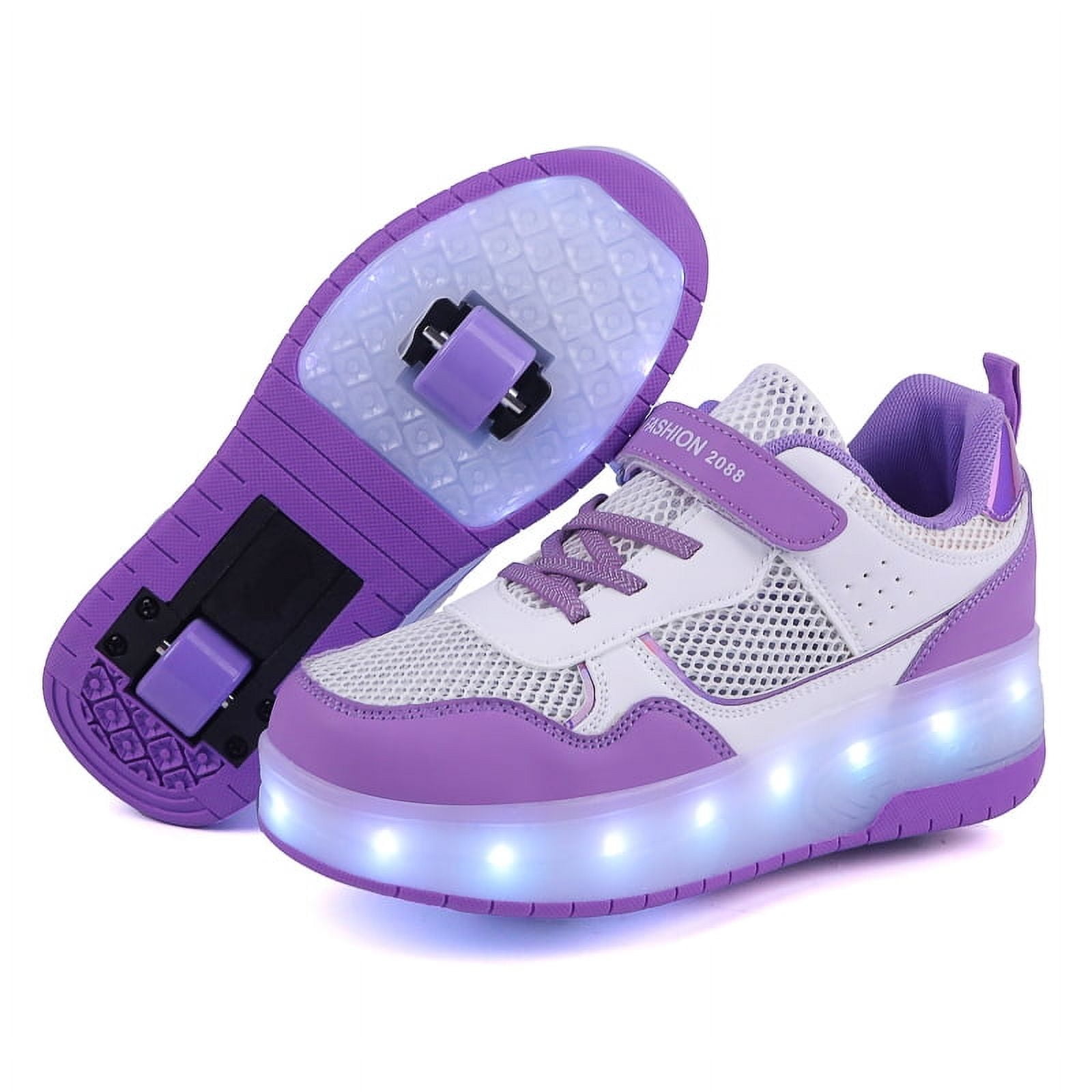 Kids Wheels Shoes with Lights Rechargeable Roller Skates Shoes ...