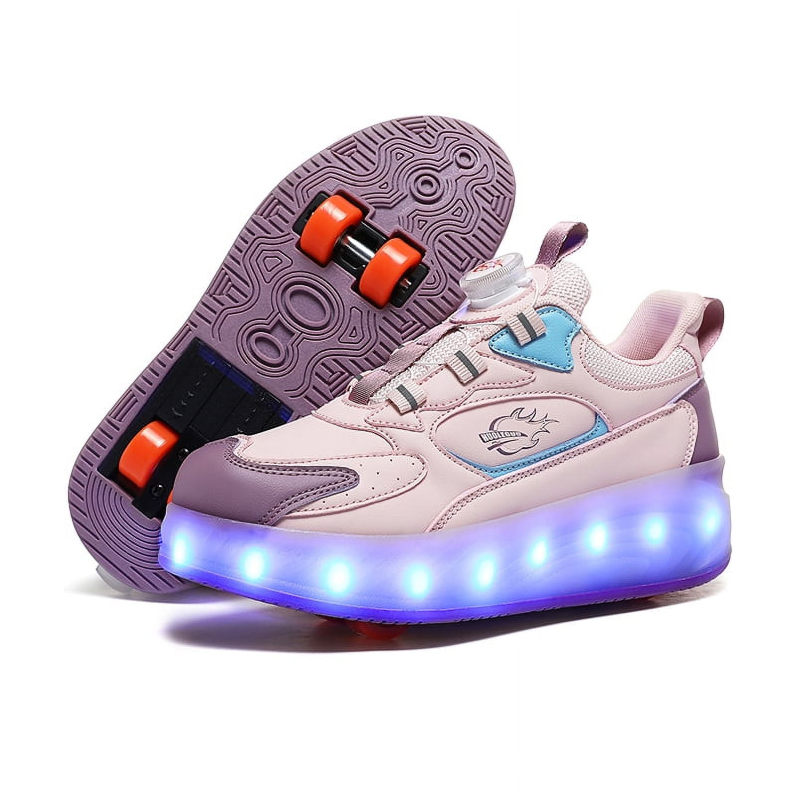 Kids Wheels Shoes with Lights Rechargeable Roller Skates Shoes ...