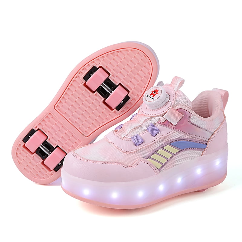 Kids Wheels Shoes with Lights Rechargeable Roller Skates Shoes ...