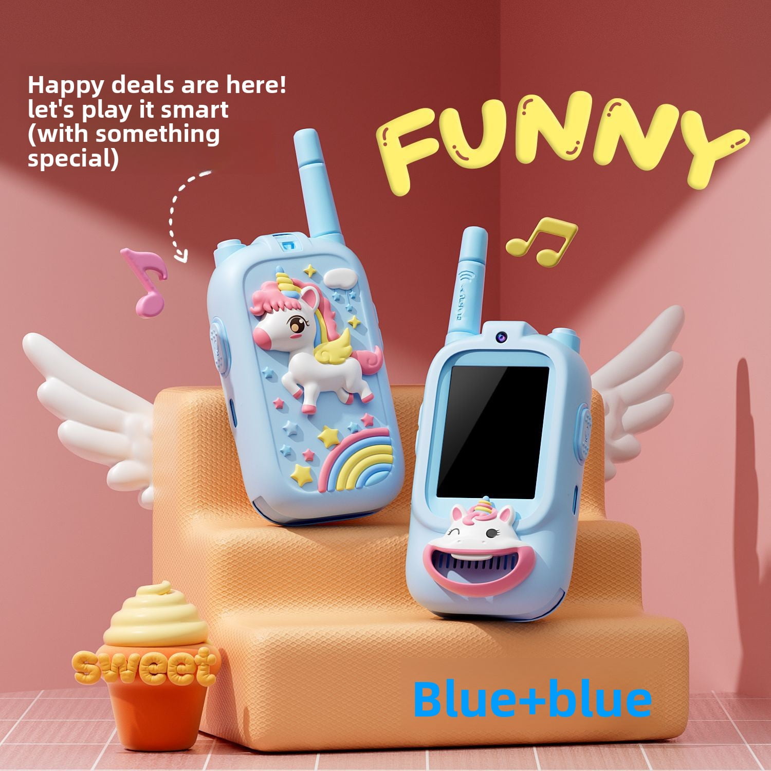 Kids WiFi Walkie Talkies - Rechargeable Wireless Intercom Toy for ...