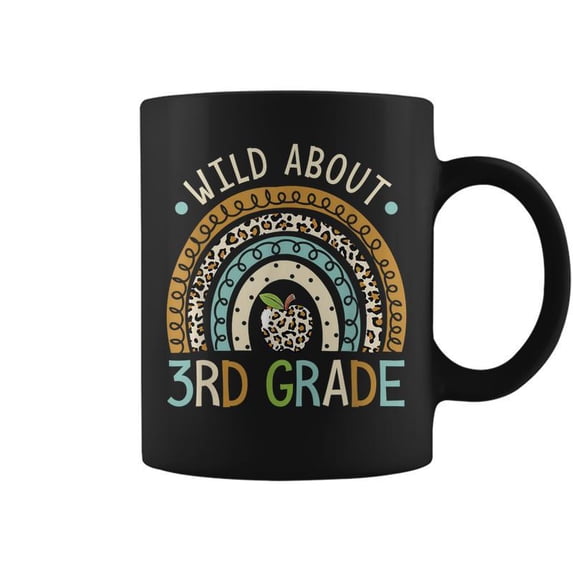 Kids Wild About 3Rd Grade Leopard Rainbow Back To School Cof - Walmart.com