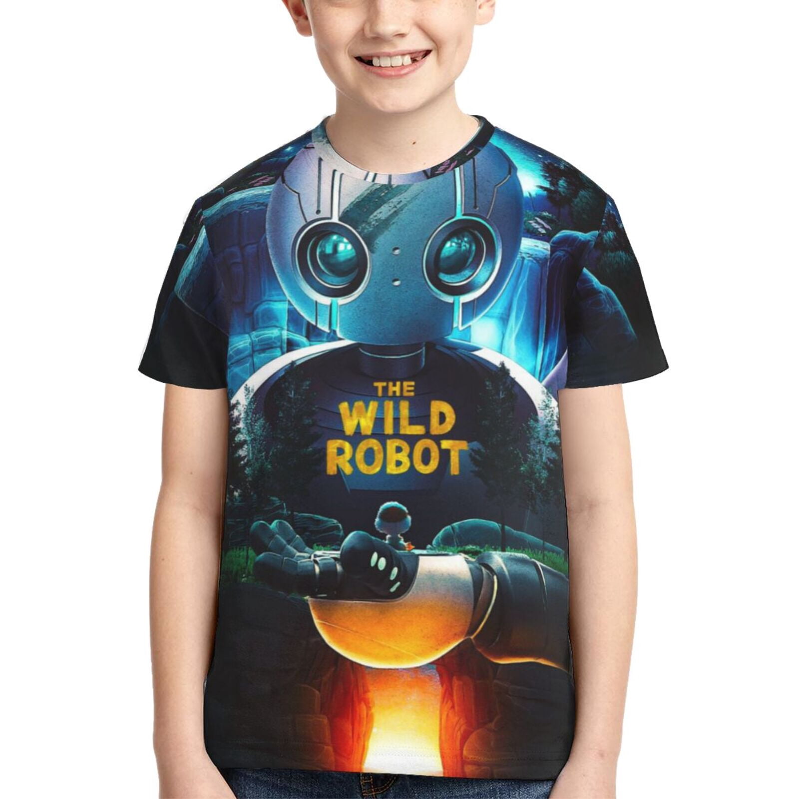 Kids Wild Robot TShirt Graphic Cartoon Tee Shirts Short Sleeve Summer ...
