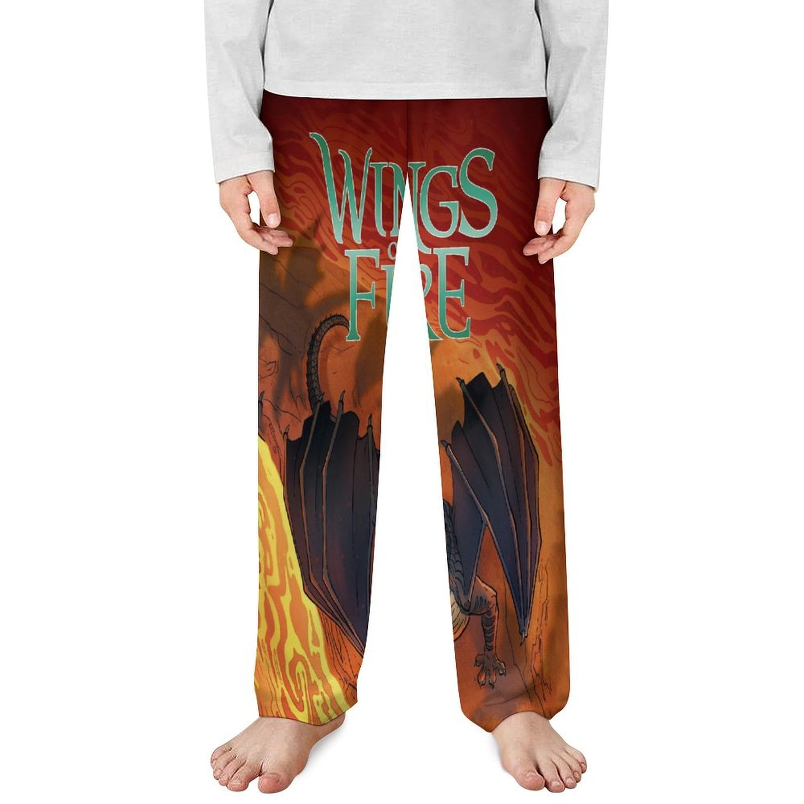 Kids Wings Dragon Fire Pajamas Pant Comfortable Drawstring Lounge ...