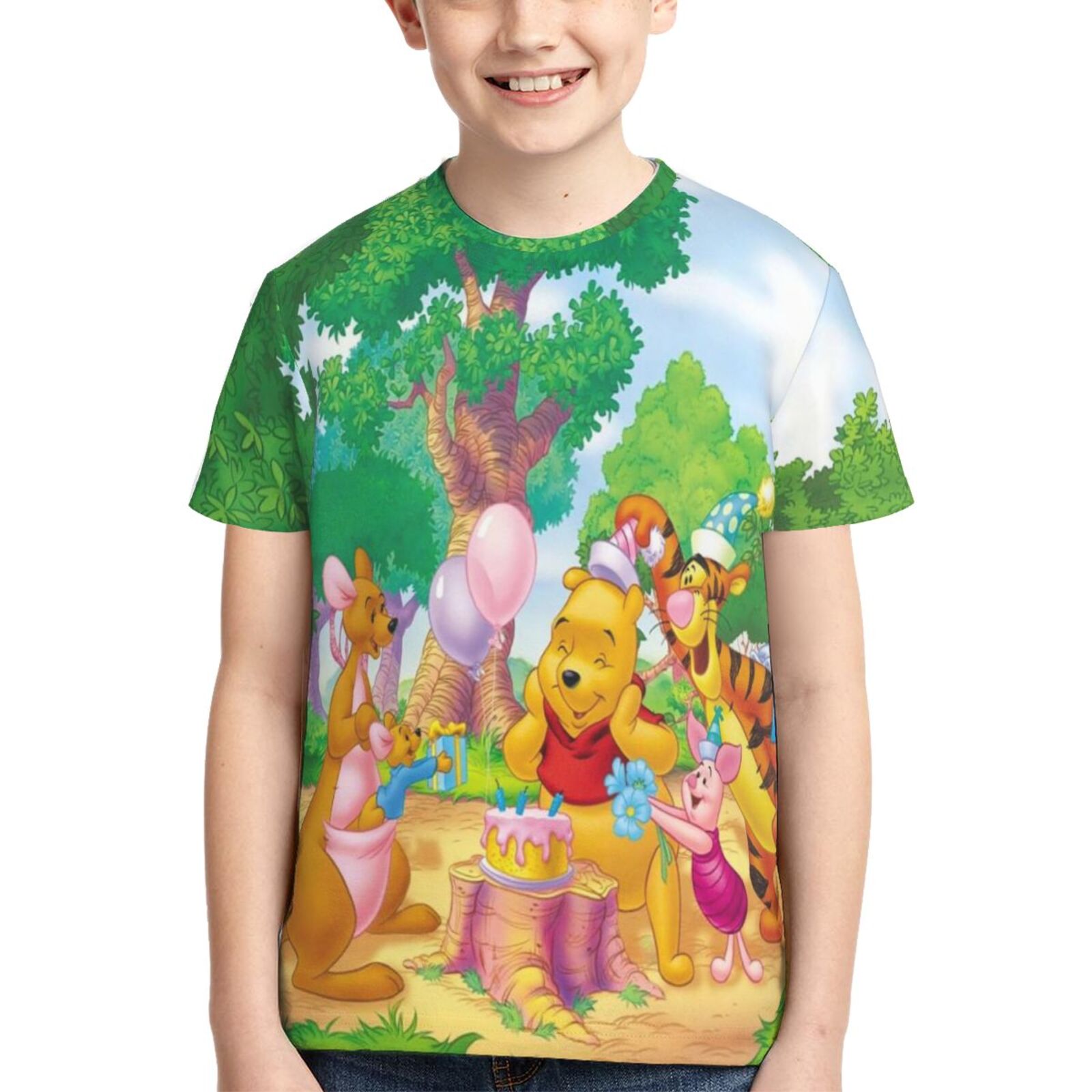 Kids Winnie T-Shirt 3d Printed Shirt Short Sleeve Top Tees For Boys ...