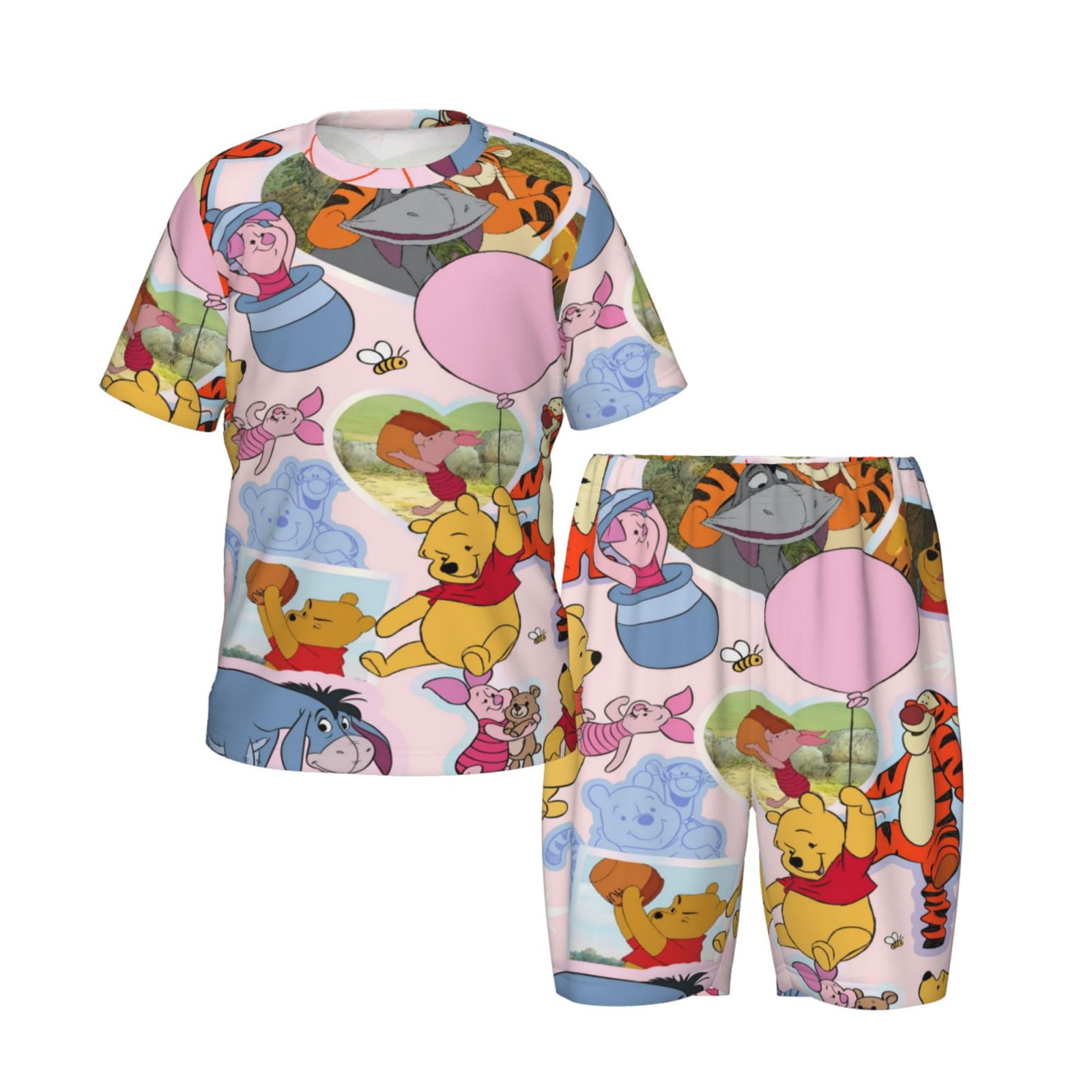 Kids Winnie The Poo Pajama Set Kids Cartoon Tee Shirt And Short Set ...