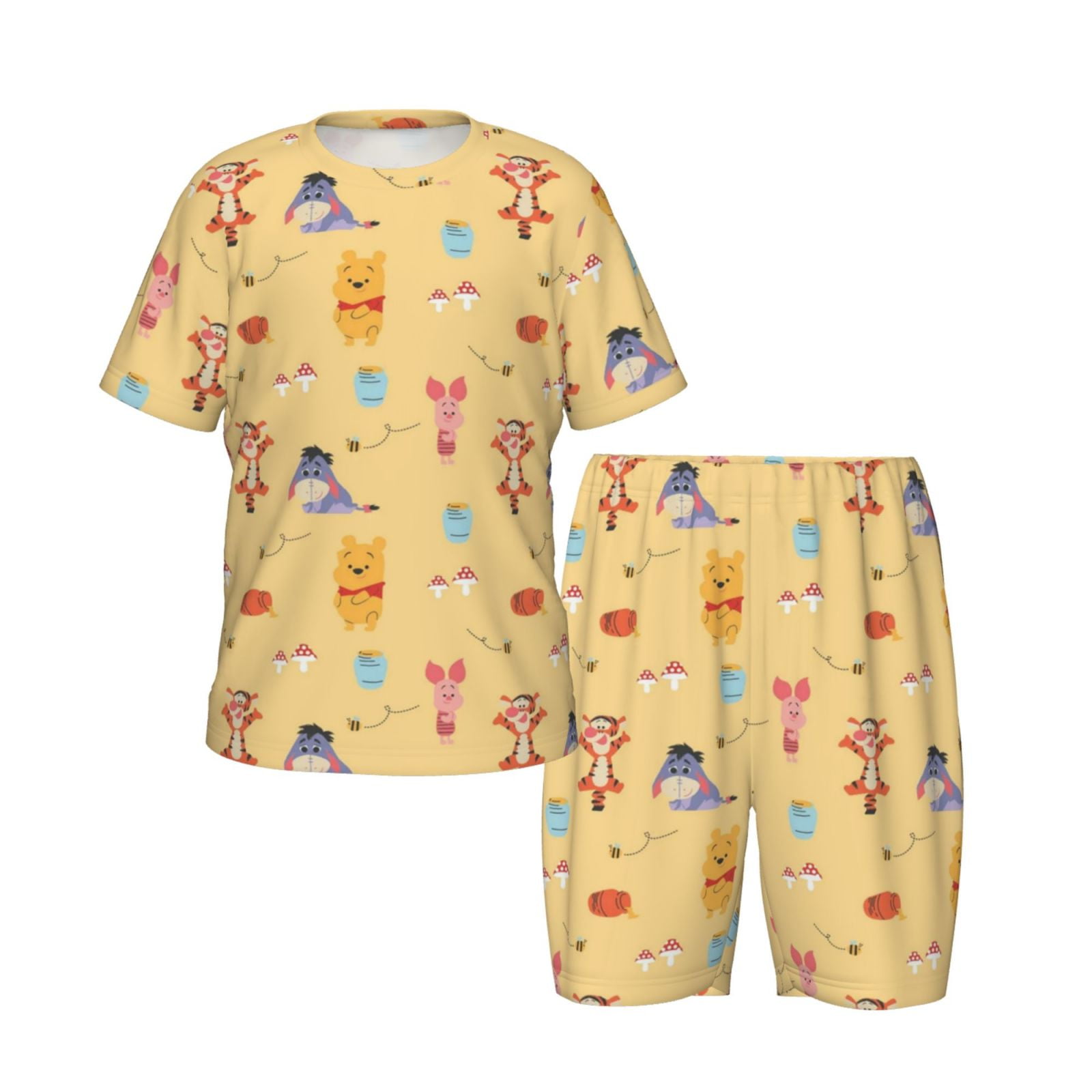 Kids Winnie The Poo Pajama Set Kids Cartoon Tee Shirt And Short Set ...