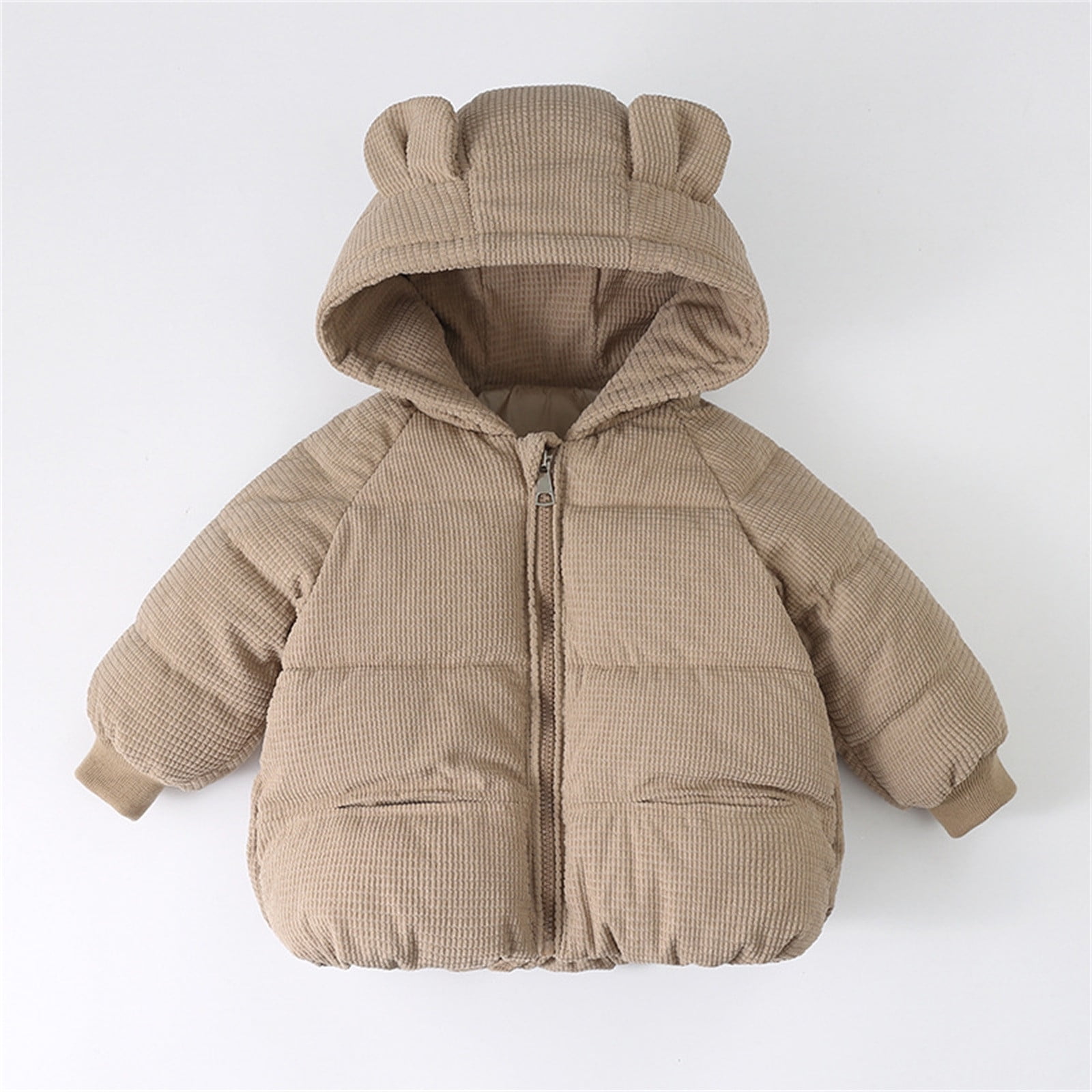 Kids Winter Coat Baby Girls Puffer Coat Cute Bear Hooded Jacket Lightweight Puffer Jacket for ...