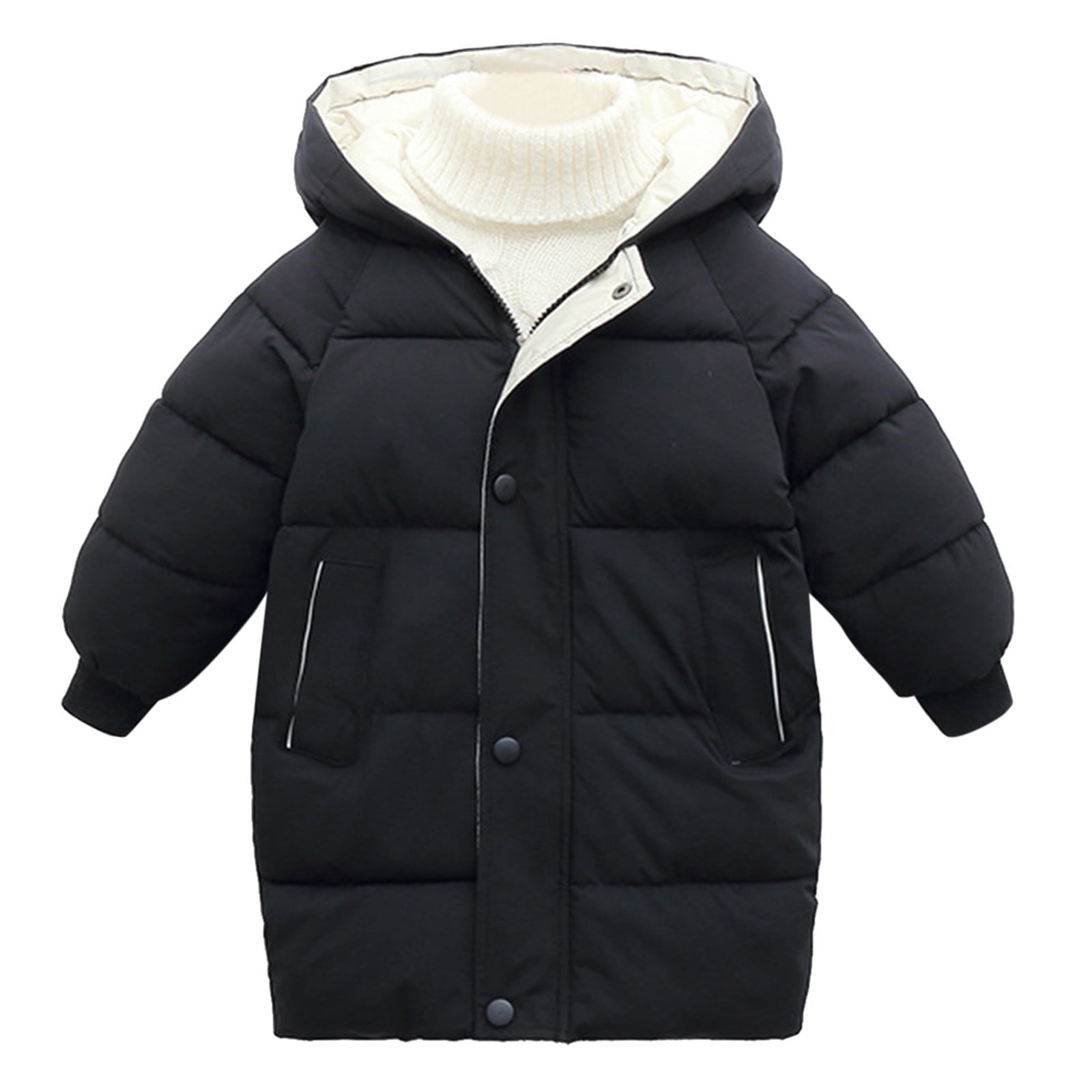 Kids Winter Coat,Kids Puffer Coat with Pocket Zipper Winter Hoodies ...