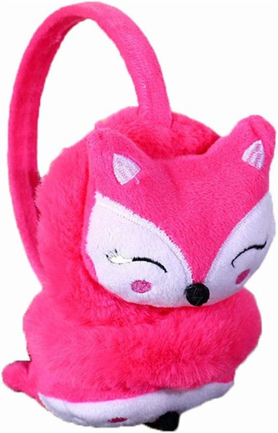 Kids Winter Earmuffs Plush Warm Cute Fox Ear Warmers Earflap Cartoon ...