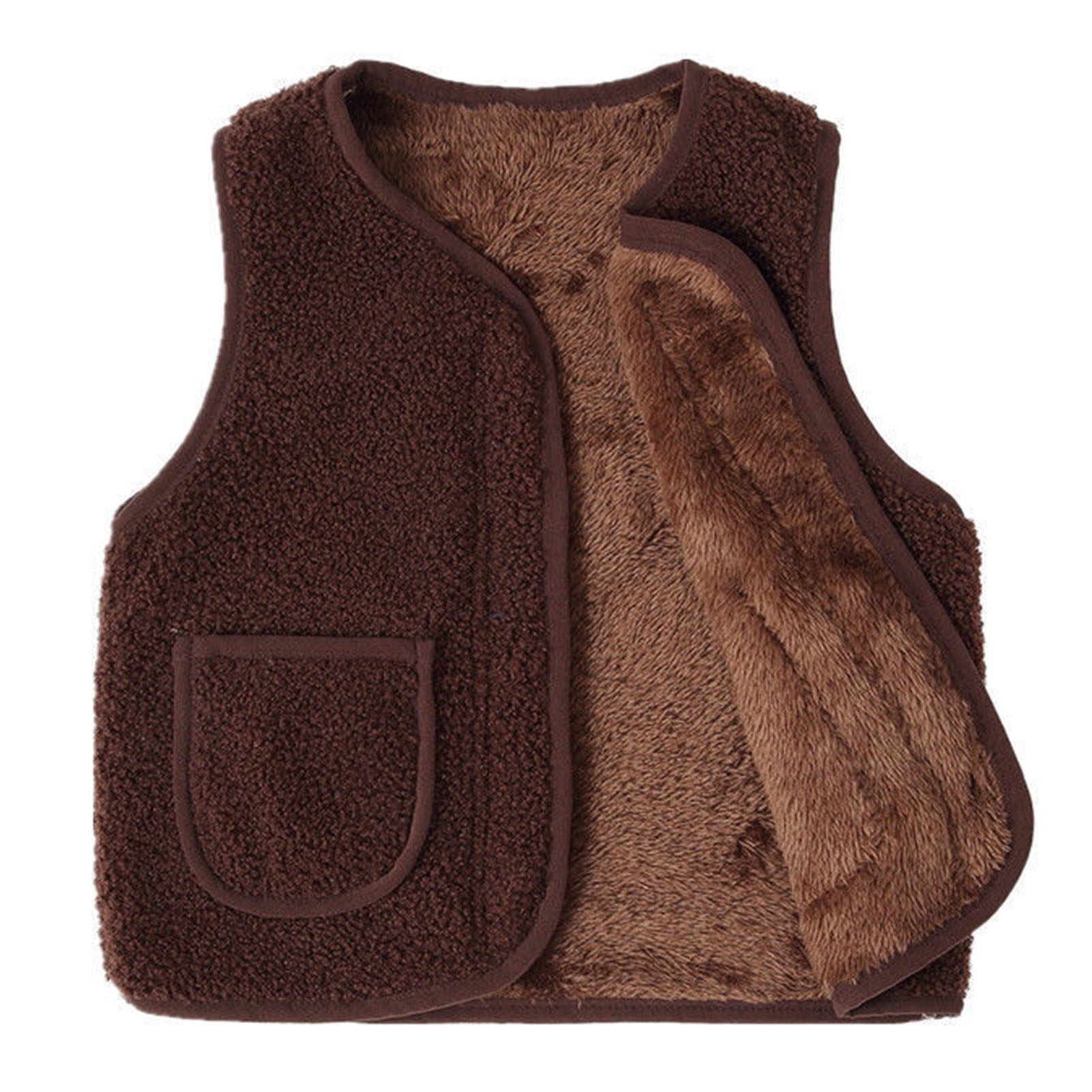 Kids Winter Fleece Vest Keep Warm Large Pockets Thermal Waistcoat for ...