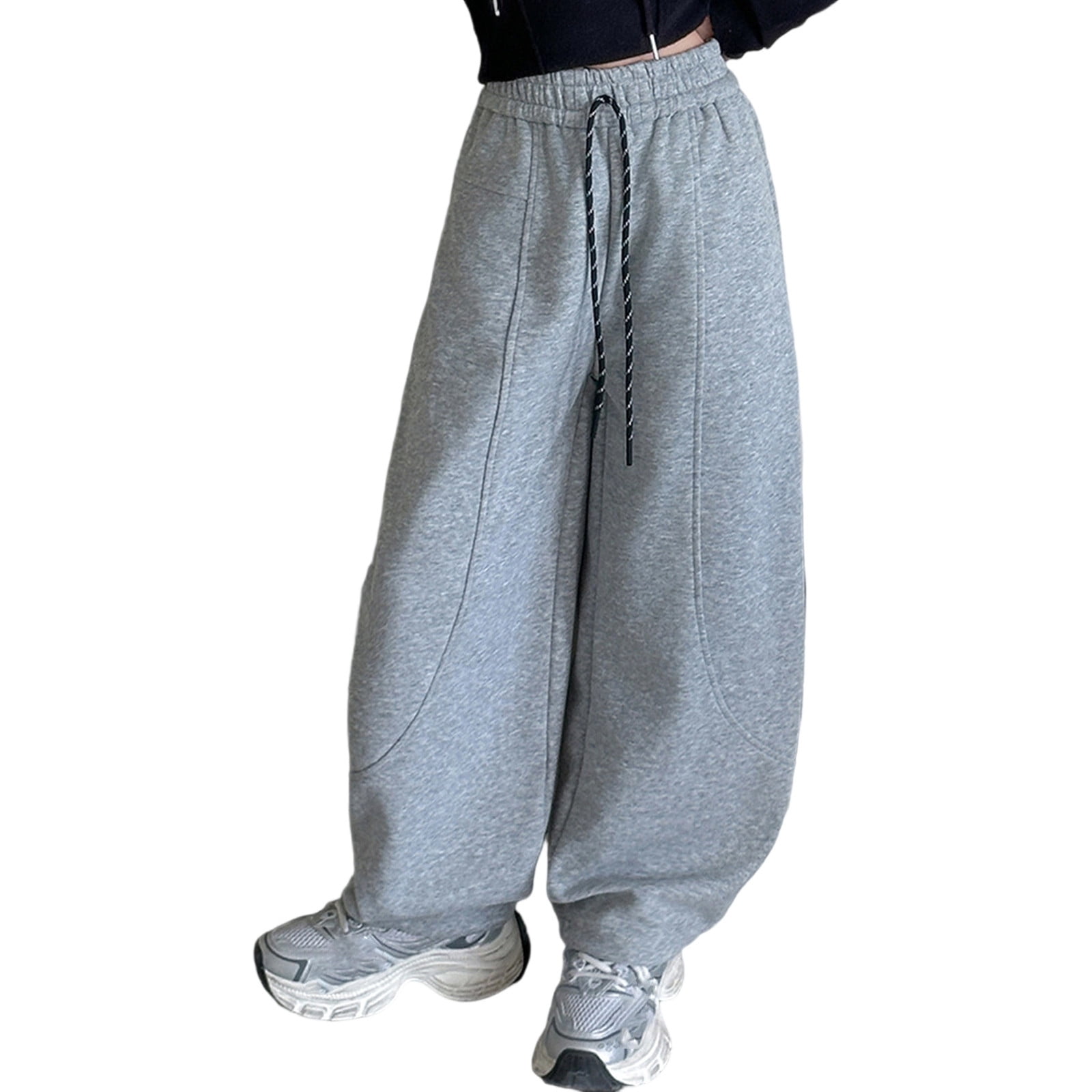 Kids Winter Pants, Girls Jogger Pants Winter Warm Athletic Wide Leg ...