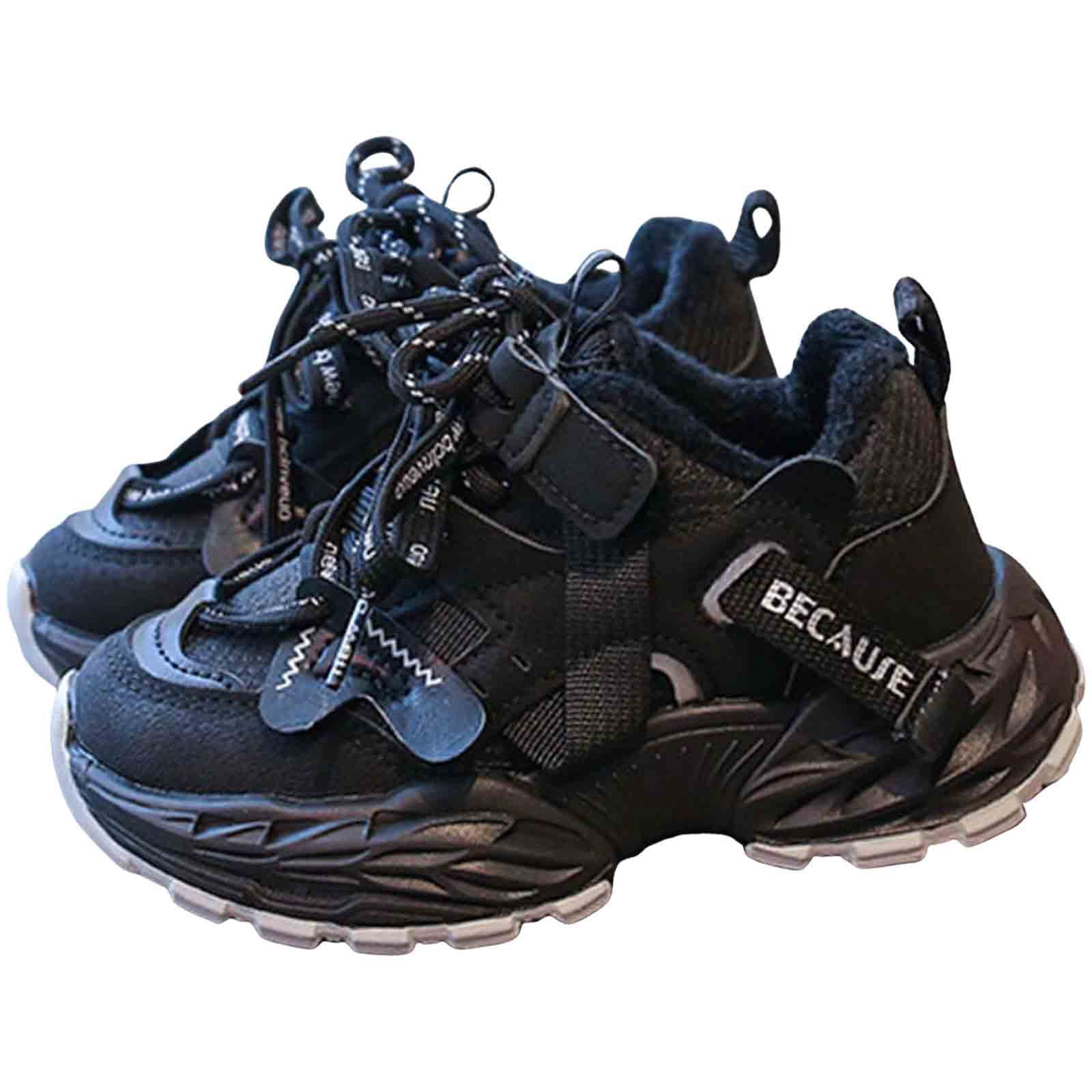 Kids Winter Sneakers Boys Girls Cold Weather Athletic Running Shoes ...